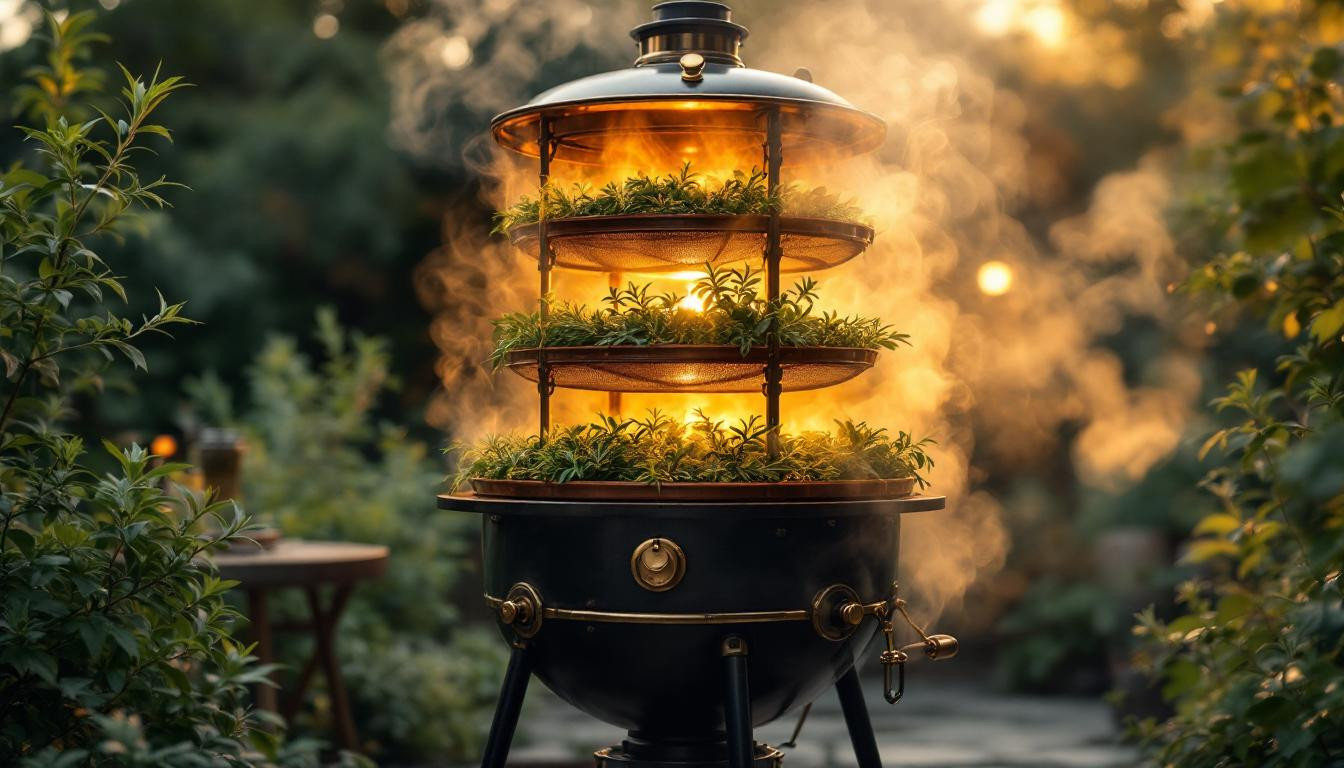 I built a 3-tier garden smoker that doubled my homegrown herb flavor ...