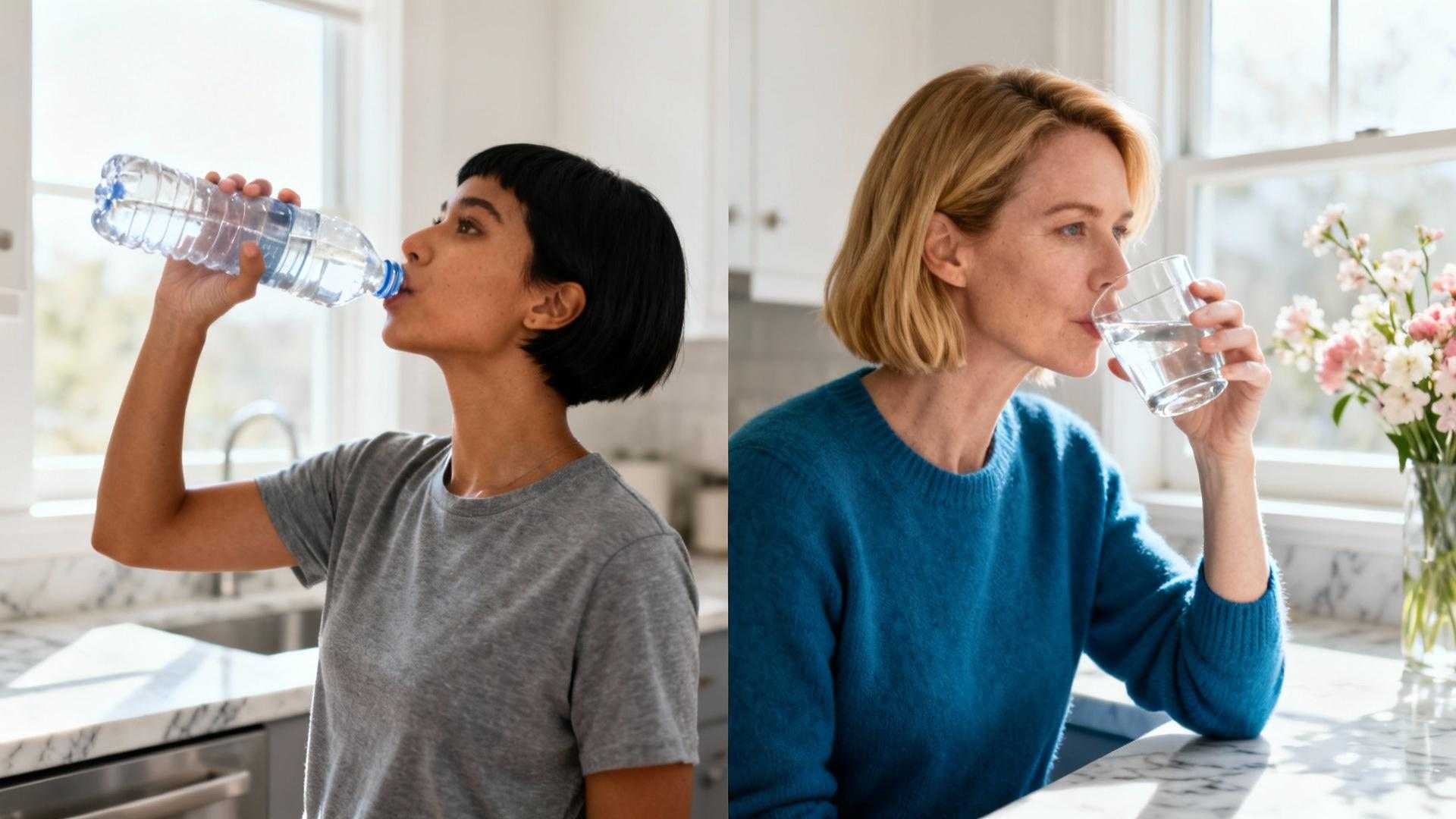 Every time you chug water fast your body flushes it before cells absorb it